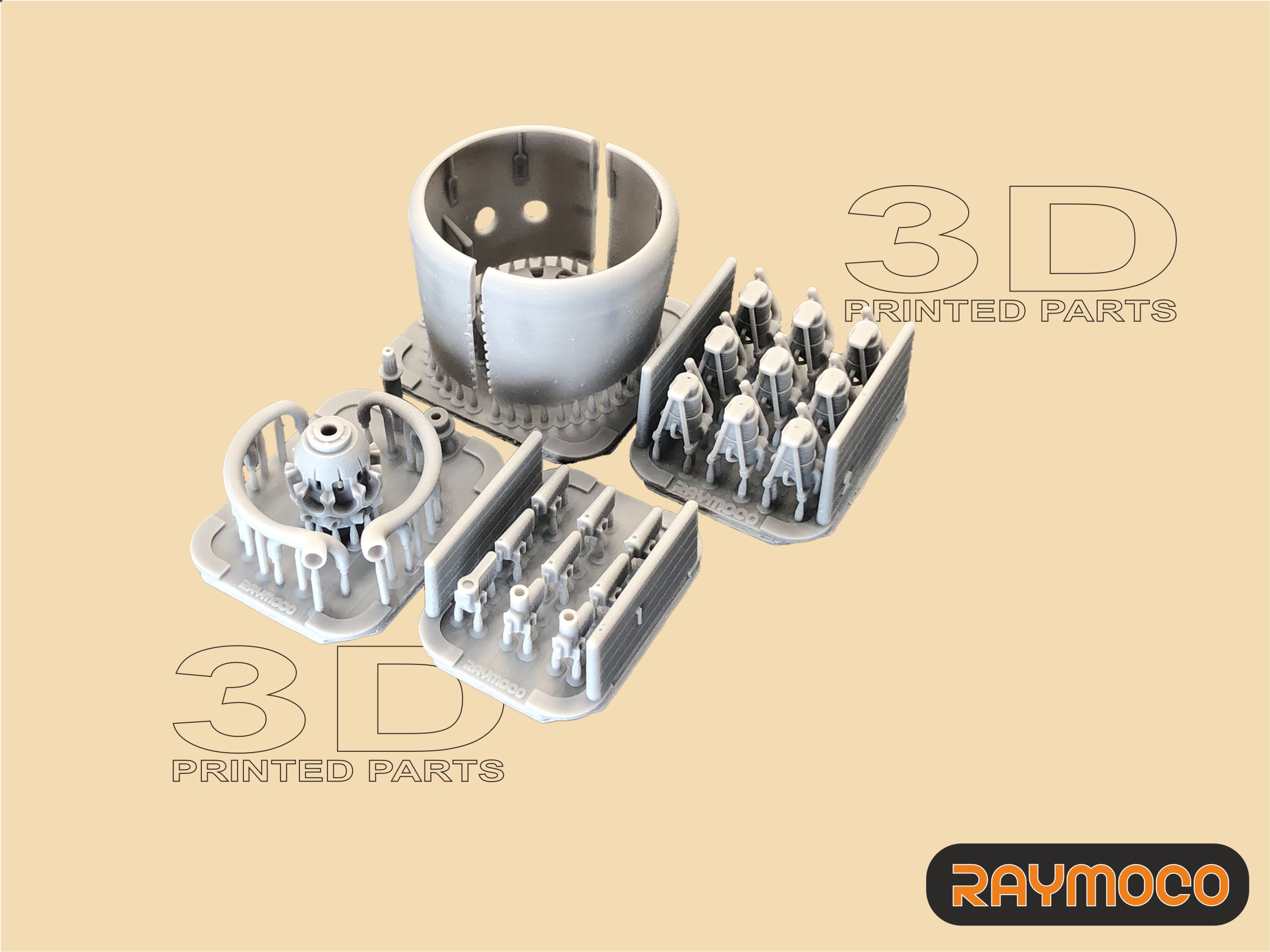 Additions (3D resin printing) 1/48 Engine BMW-132 Right (Raymoco)
